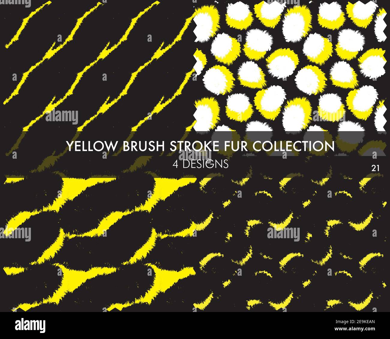 Brush stroke fur collection includes 4 design swatches for fashion ...