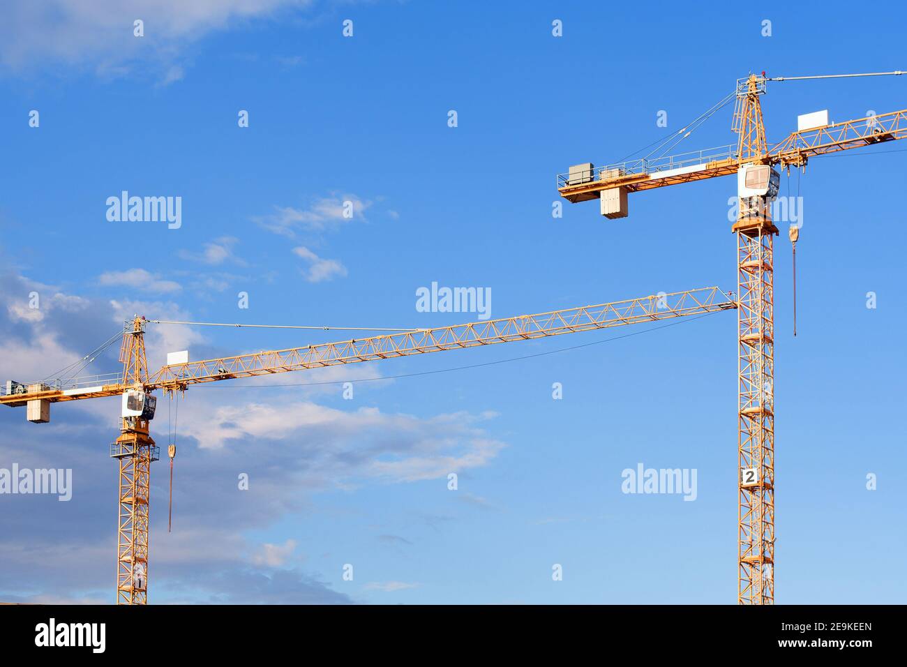 Two yellow cranes hi-res stock photography and images - Alamy