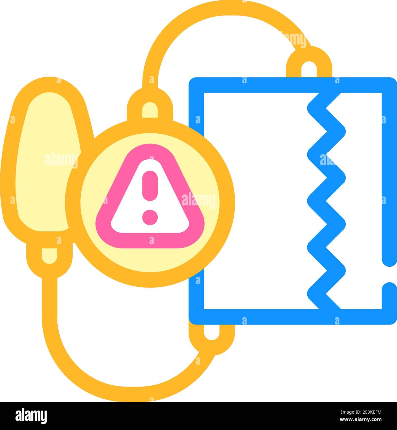 high blood pressure color icon vector illustration Stock Vector Image ...