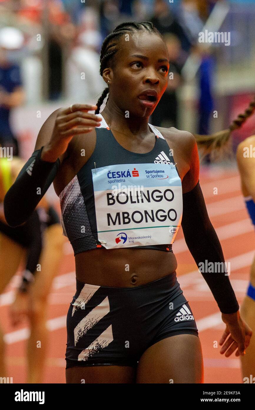 Cynthia Bolingo Mbongo in action during the Czech Indoor Gala ...