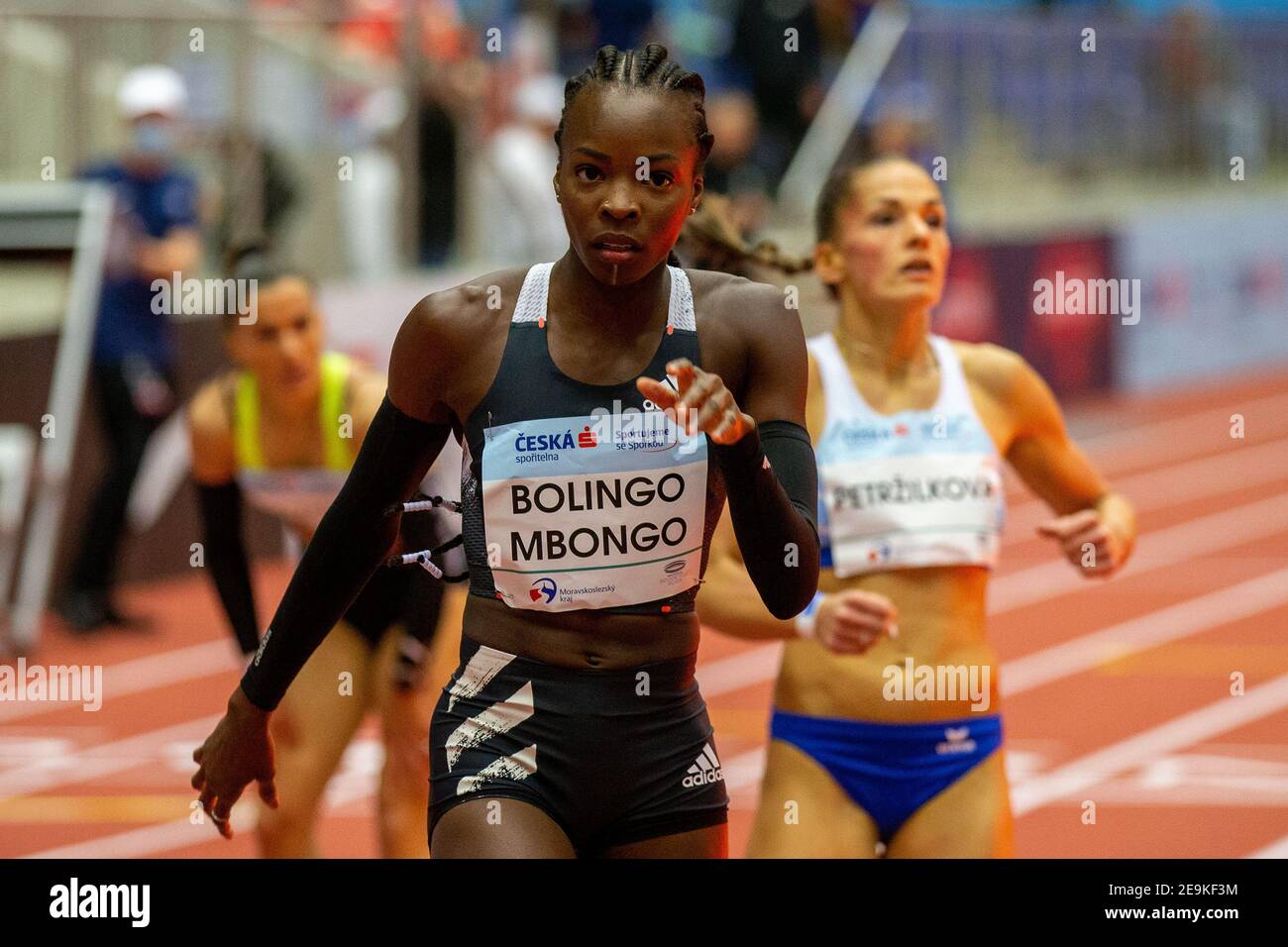 Cynthia Bolingo Mbongo in action during the Czech Indoor Gala ...