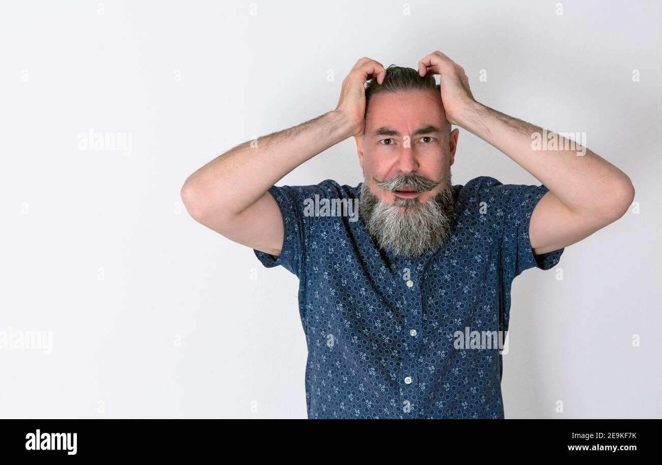 Man grabbing head hi-res stock photography and images - Alamy
