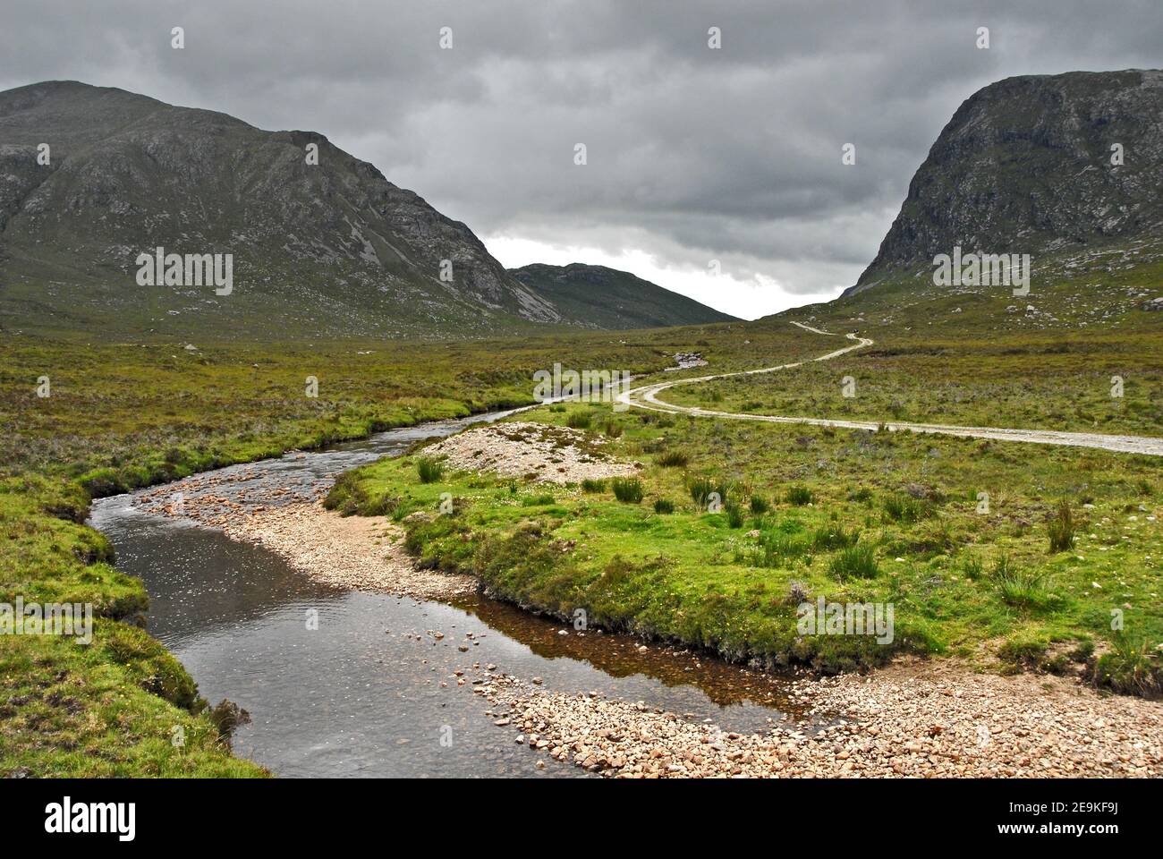 A lonely winding road on Harris Western Isles Scotland Stock Photo - Alamy