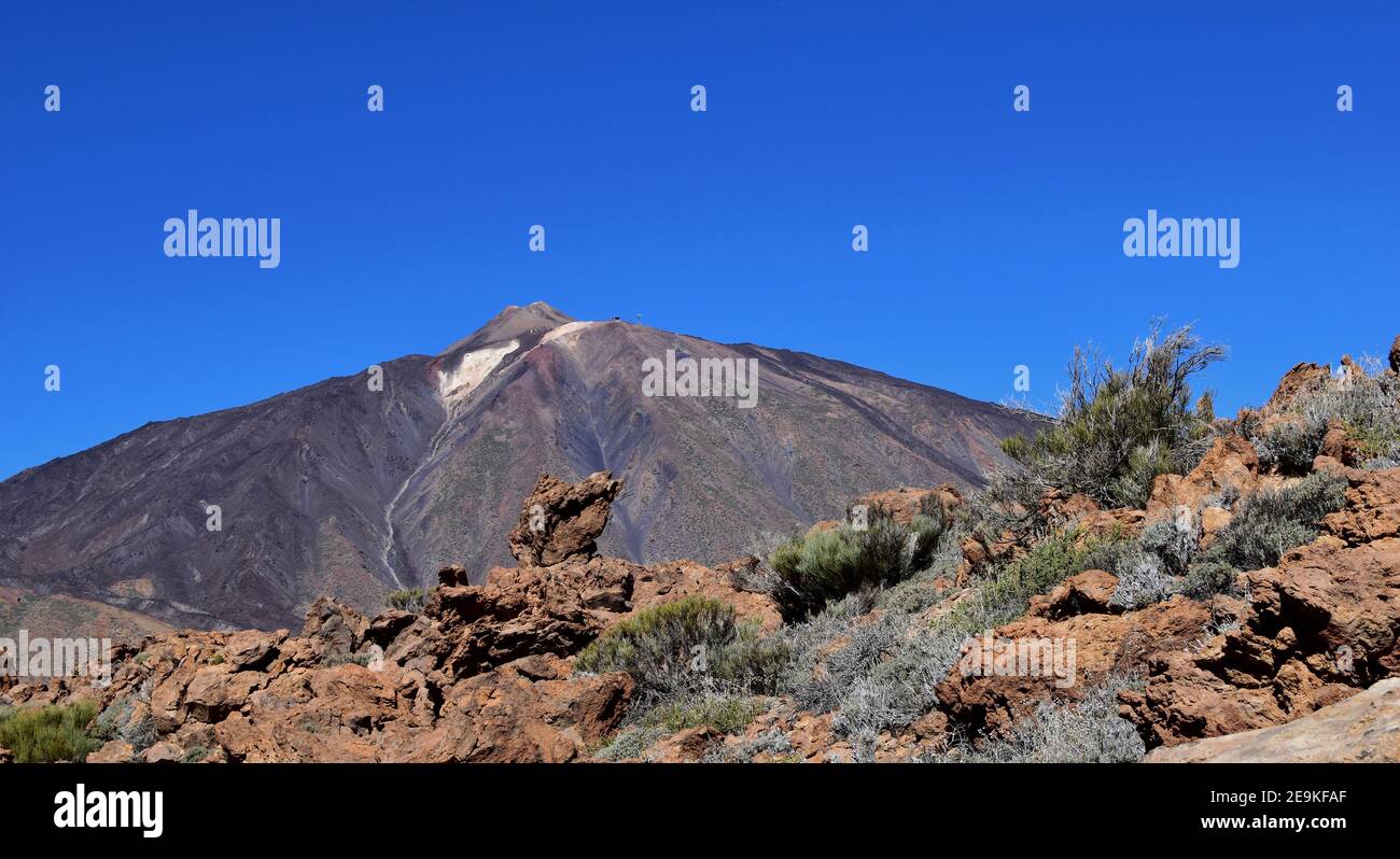 Mount Teide from the old caldera Stock Photo - Alamy