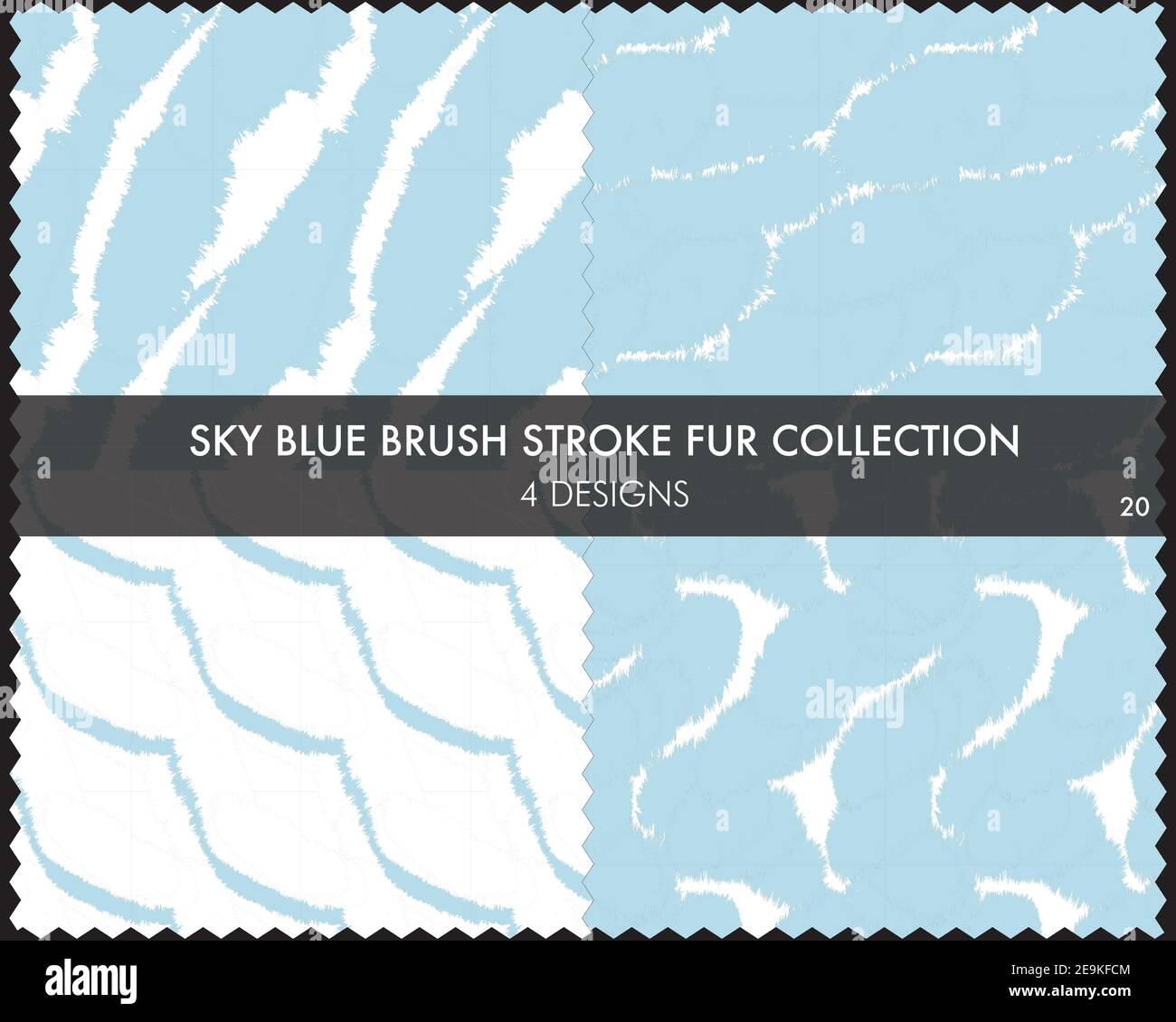 Brush stroke fur collection includes 4 design swatches for fashion ...