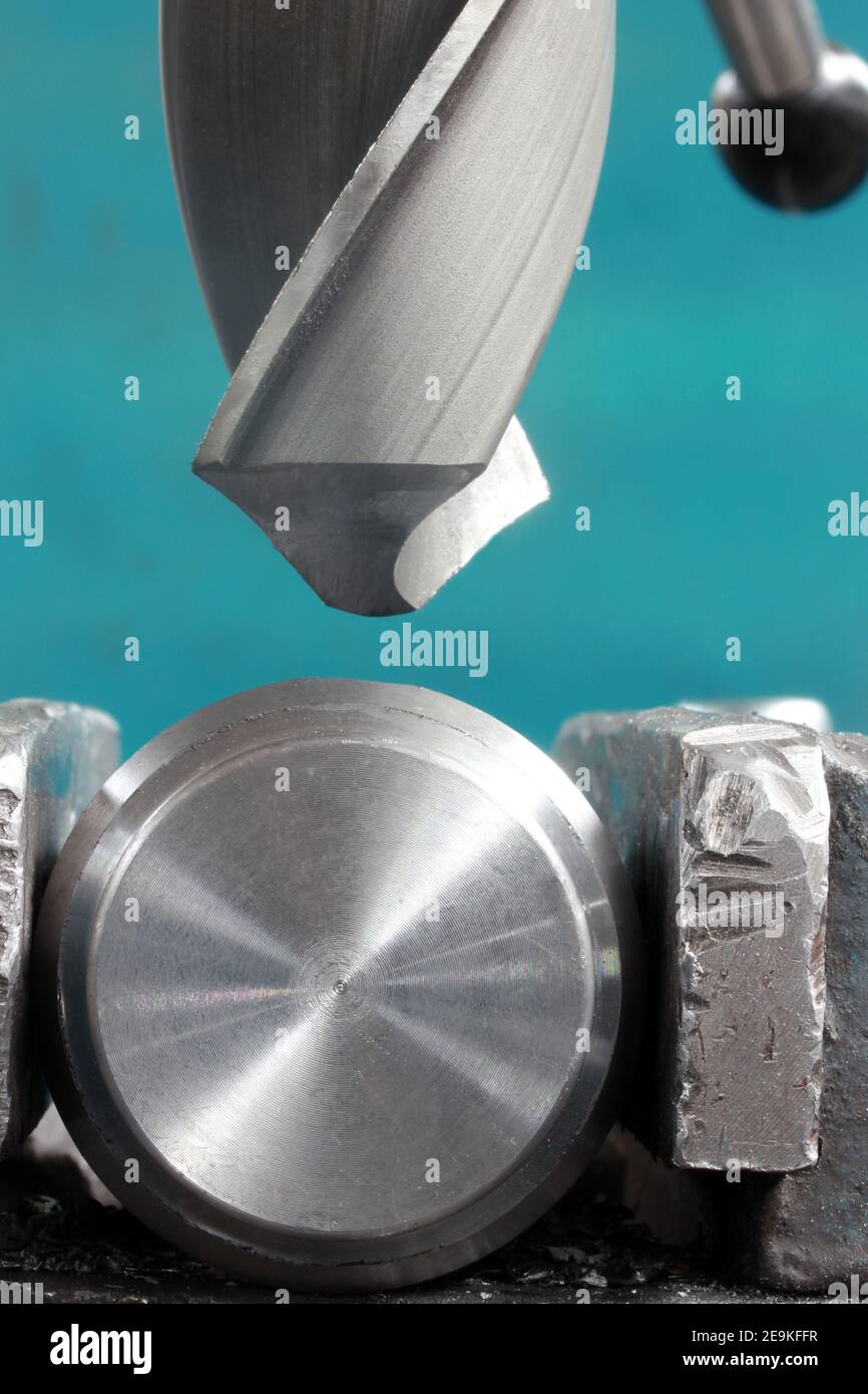 CNC lathe drilling. High-speed drill Stock Photo - Alamy