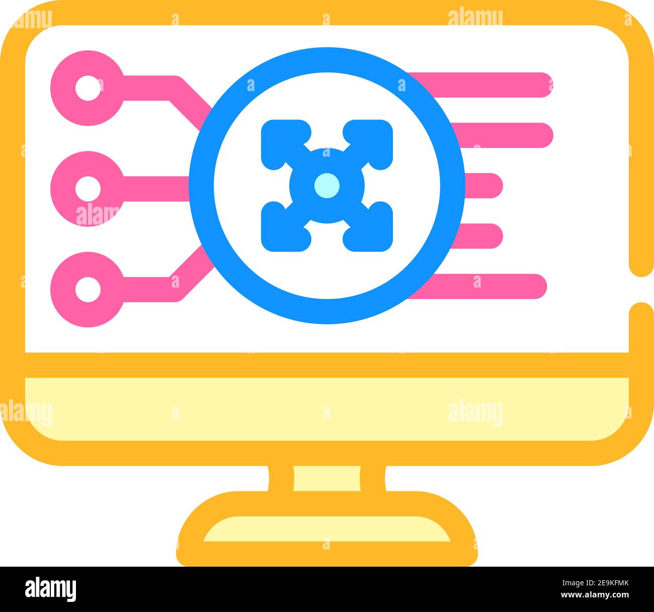 traffic control color icon vector illustration flat Stock Vector Image ...