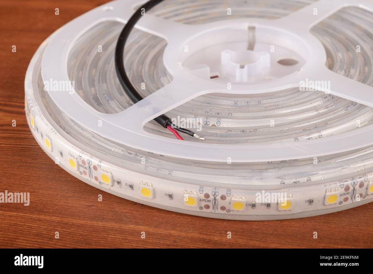 roll of led strip light ,diode decorative adhesive tape Stock Photo - Alamy