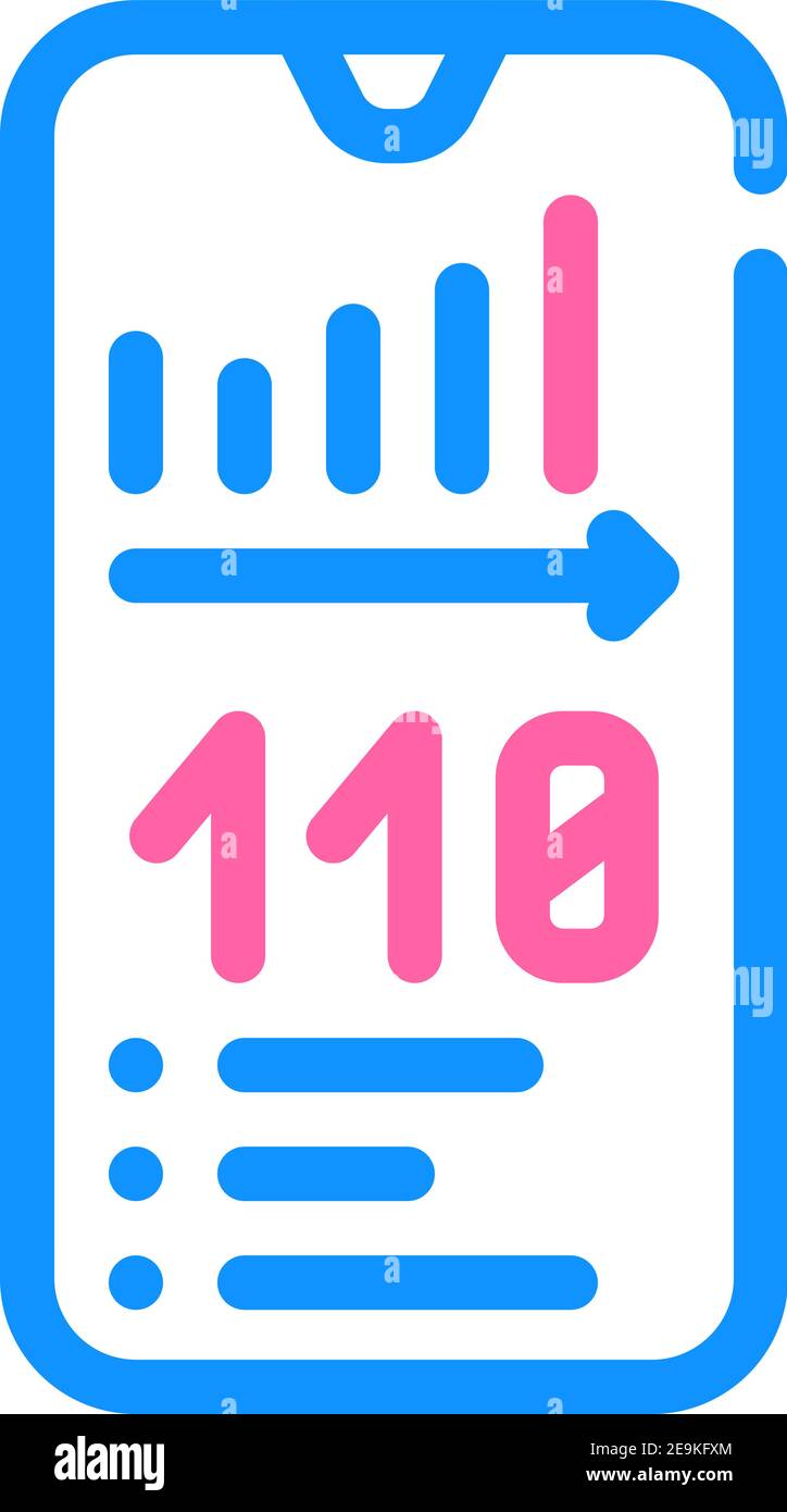 weight control phone app color icon vector illustration Stock Vector ...