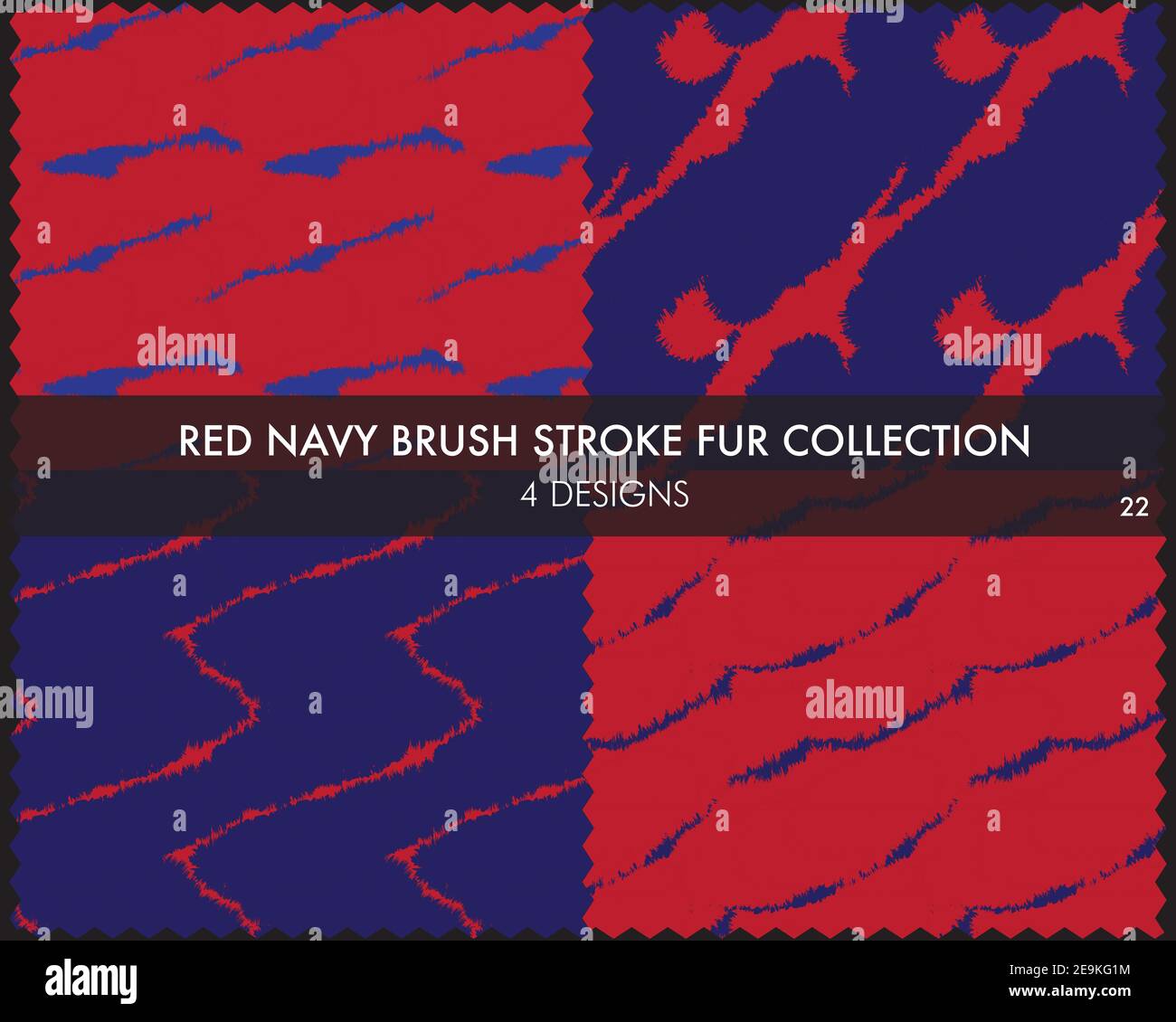 Brush stroke fur collection includes 4 design swatches for fashion ...