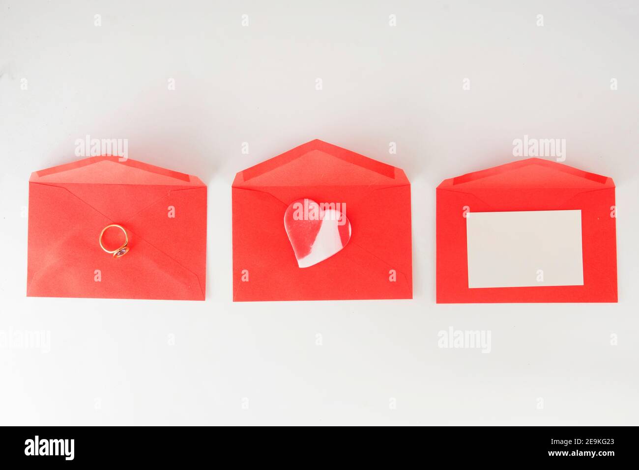 envelope letter red for special day Stock Photo - Alamy