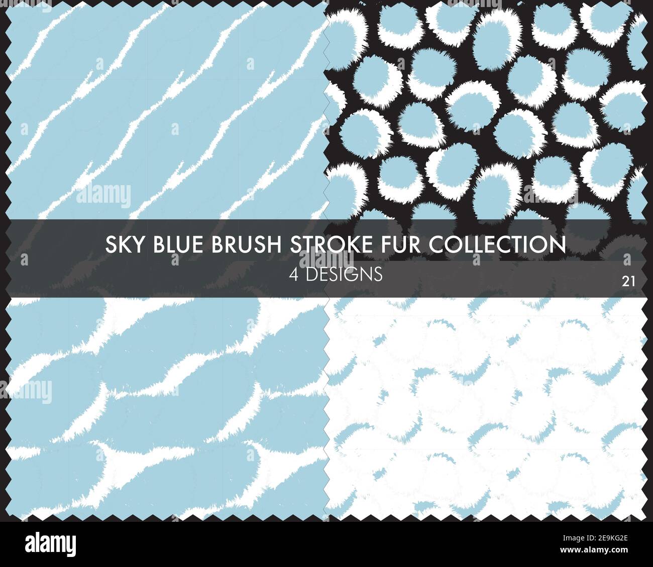 Brush stroke fur collection includes 4 design swatches for fashion ...