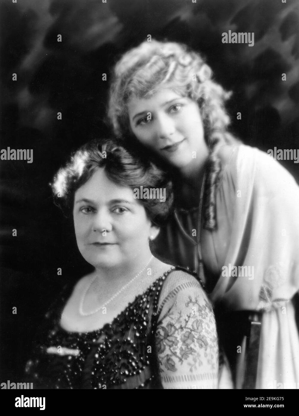 MARY PICKFORD and Her Mother ELSIE CHARLOTTE HENNESSY SMITH Portrait ...