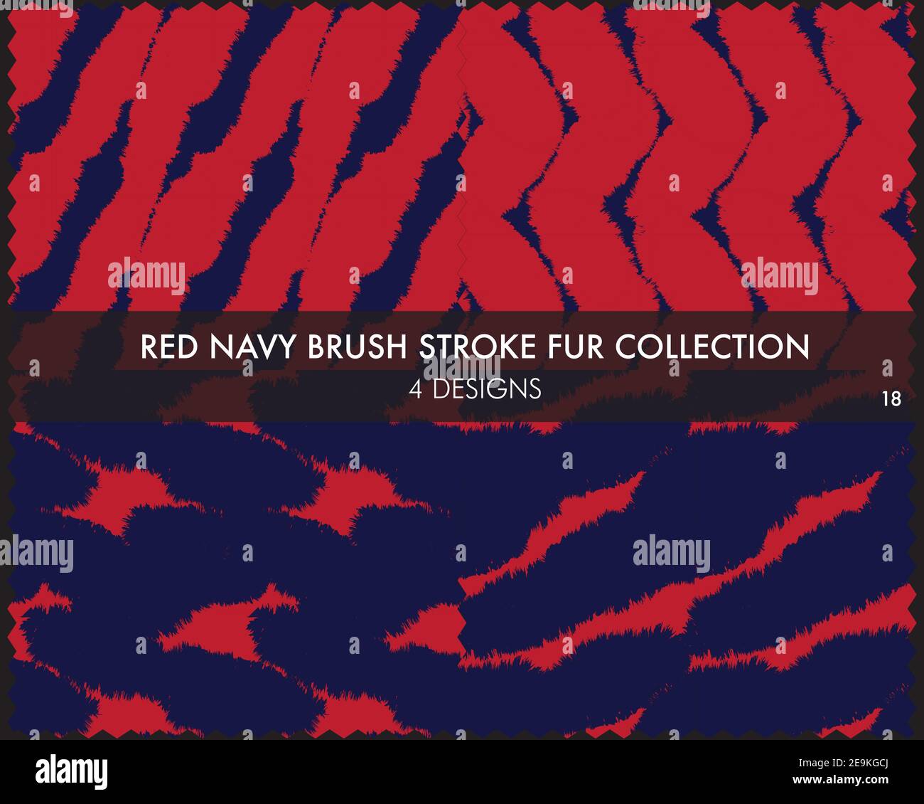 Brush stroke fur collection includes 4 design swatches for fashion ...