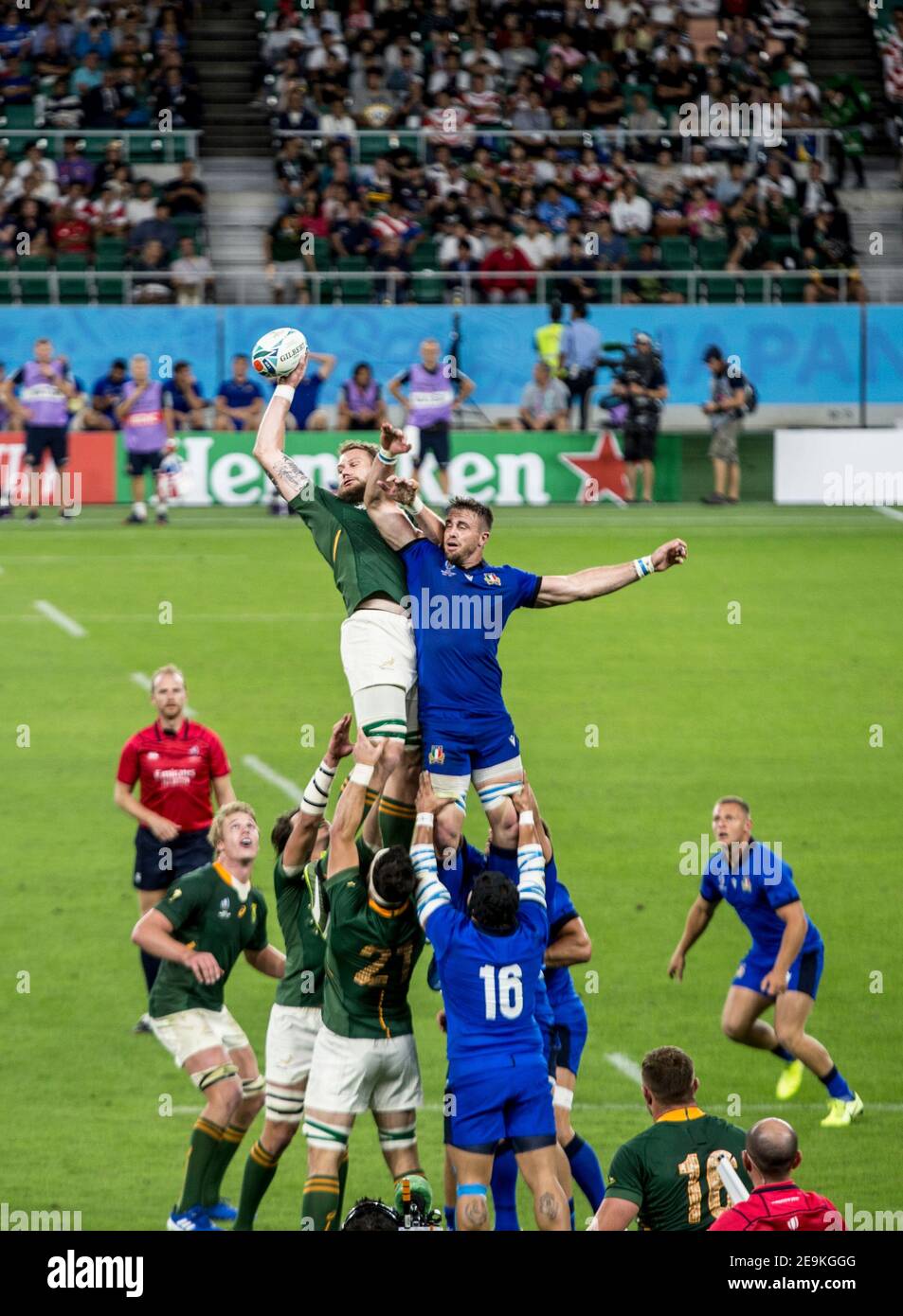 Rugby Championship Italy - South Africa in SHIZUOKA, Japan 2019 Stock ...
