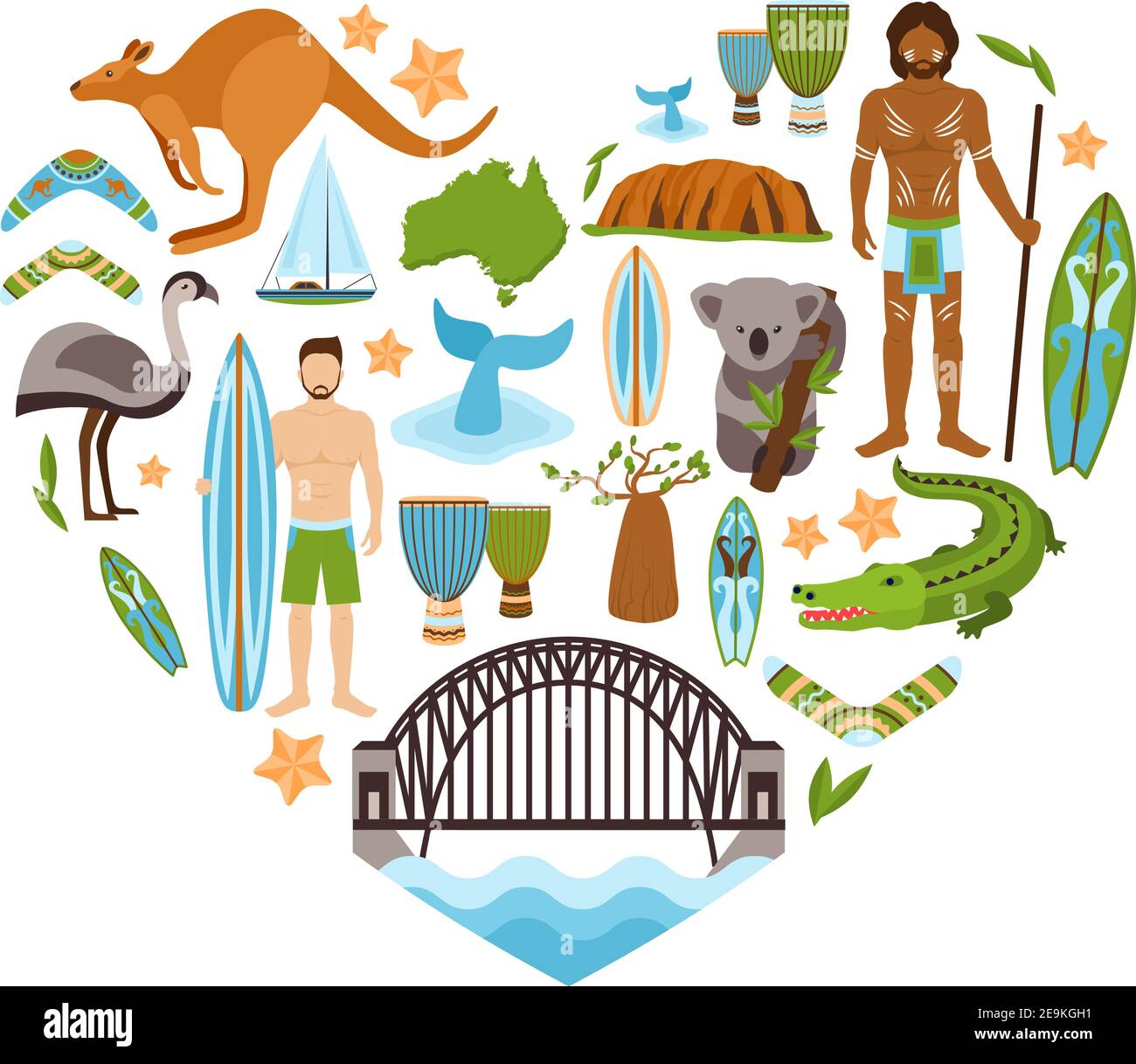 Map of australia koala icons hi-res stock photography and images - Alamy