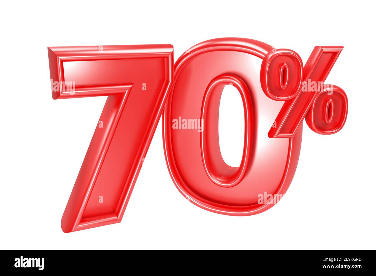 90 percent off. Isolated 3D render on white background Stock Photo - Alamy