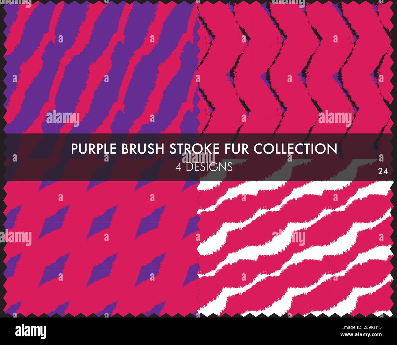 Brush stroke fur collection includes 4 design swatches for fashion ...