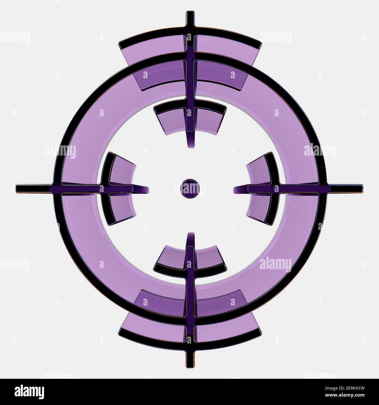 3d realistic target isolated on grey background. 3d render Stock Photo ...