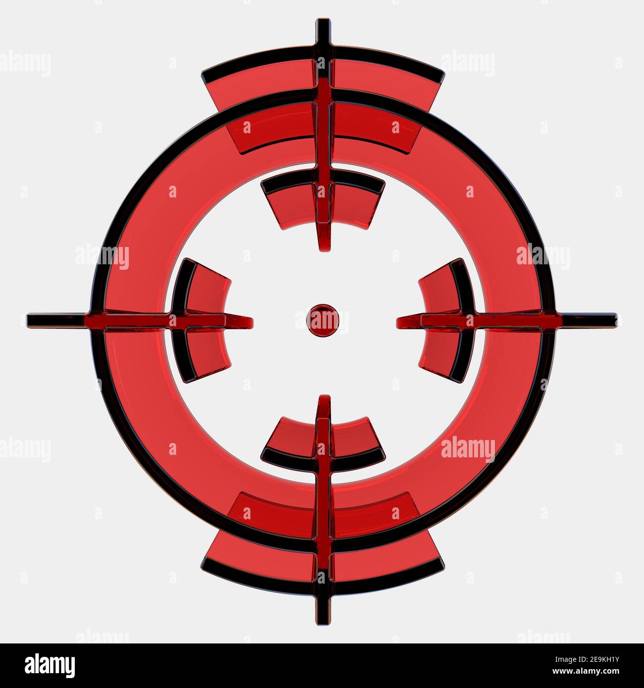 3d realistic target isolated on grey background. 3d render Stock Photo ...