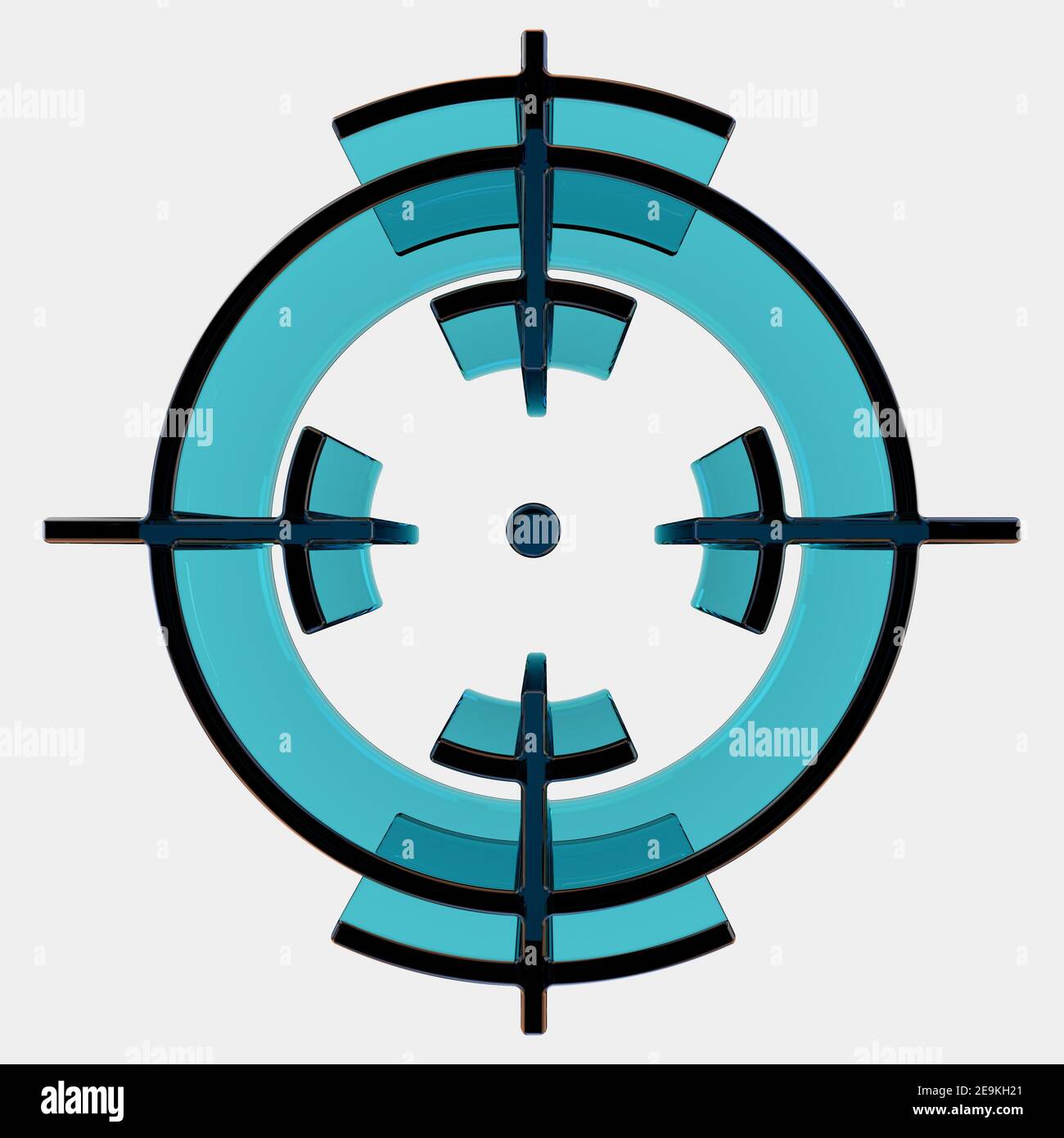 3d realistic target isolated on grey background. 3d render Stock Photo ...