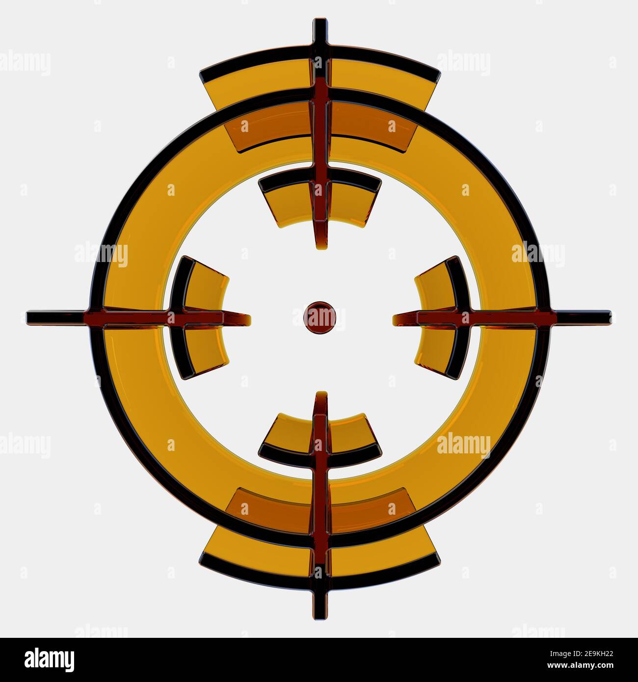 3d realistic target isolated on grey background. 3d render Stock Photo ...