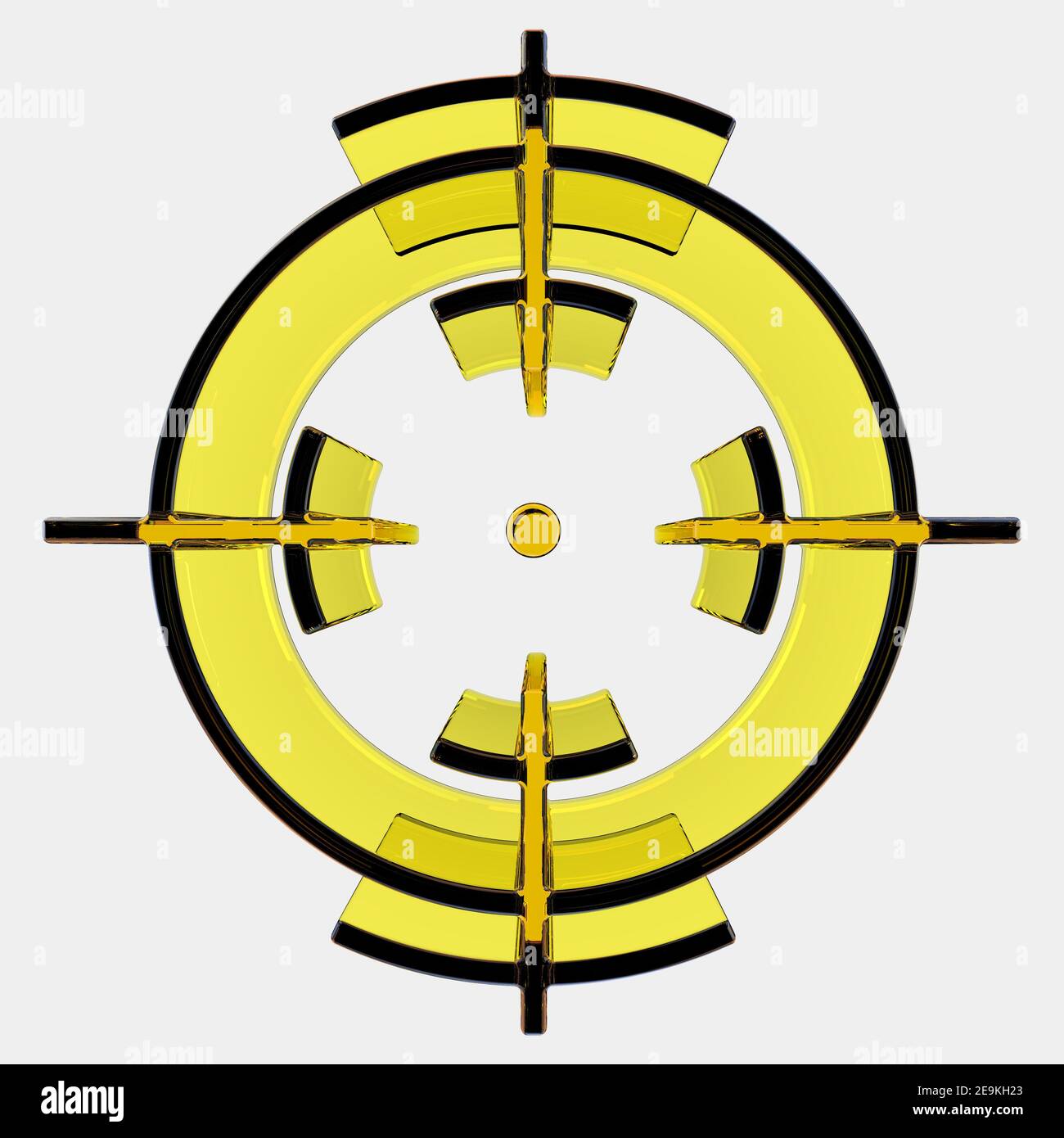 3d realistic target isolated on grey background. 3d render Stock Photo ...