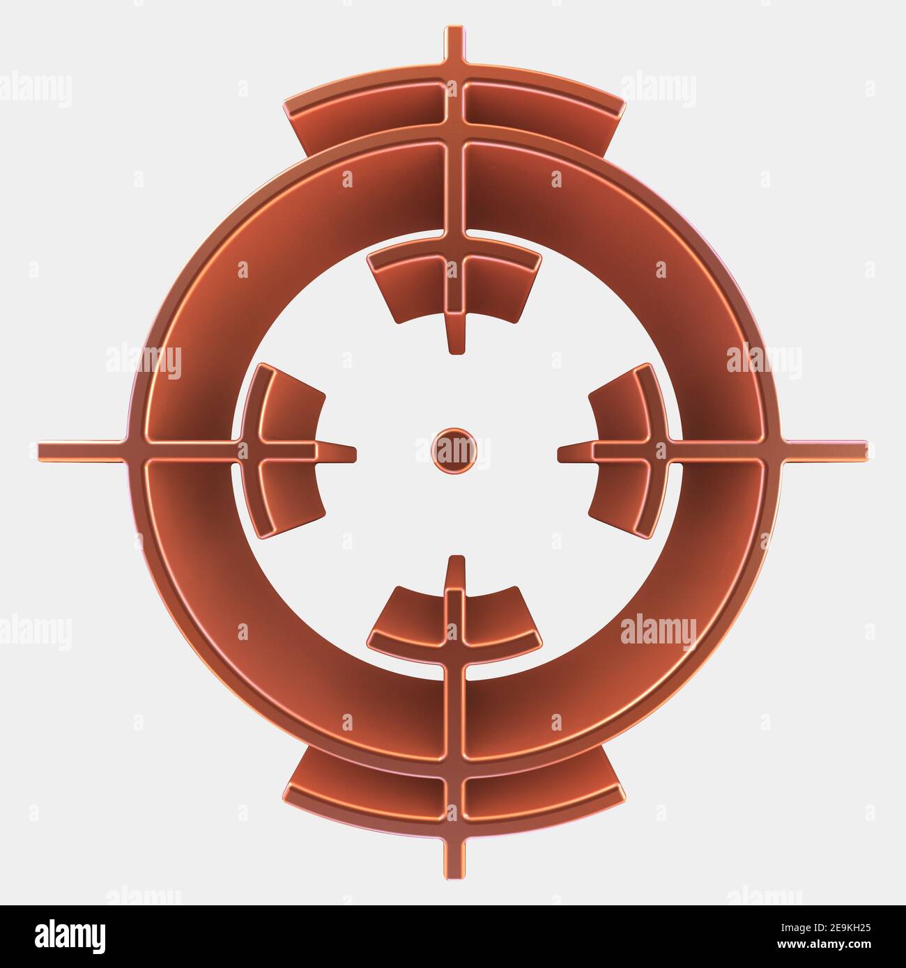 3d realistic target isolated on grey background. 3d render Stock Photo ...