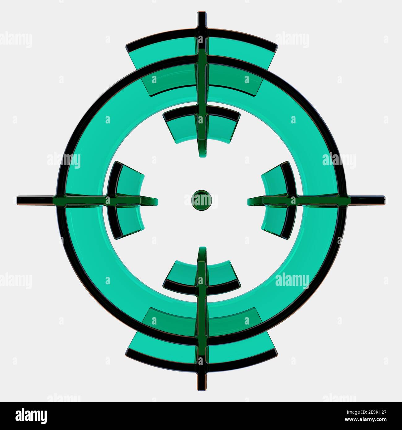 3d realistic target isolated on grey background. 3d render Stock Photo ...