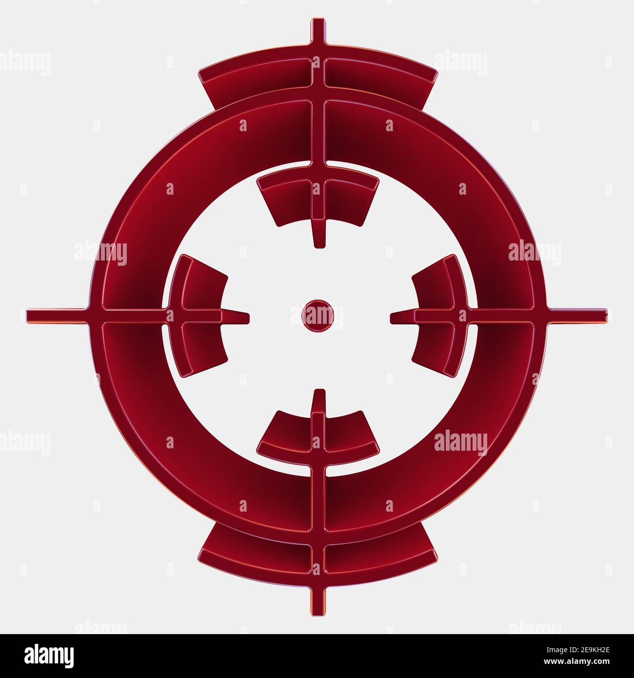 3d realistic target isolated on grey background. 3d render Stock Photo ...