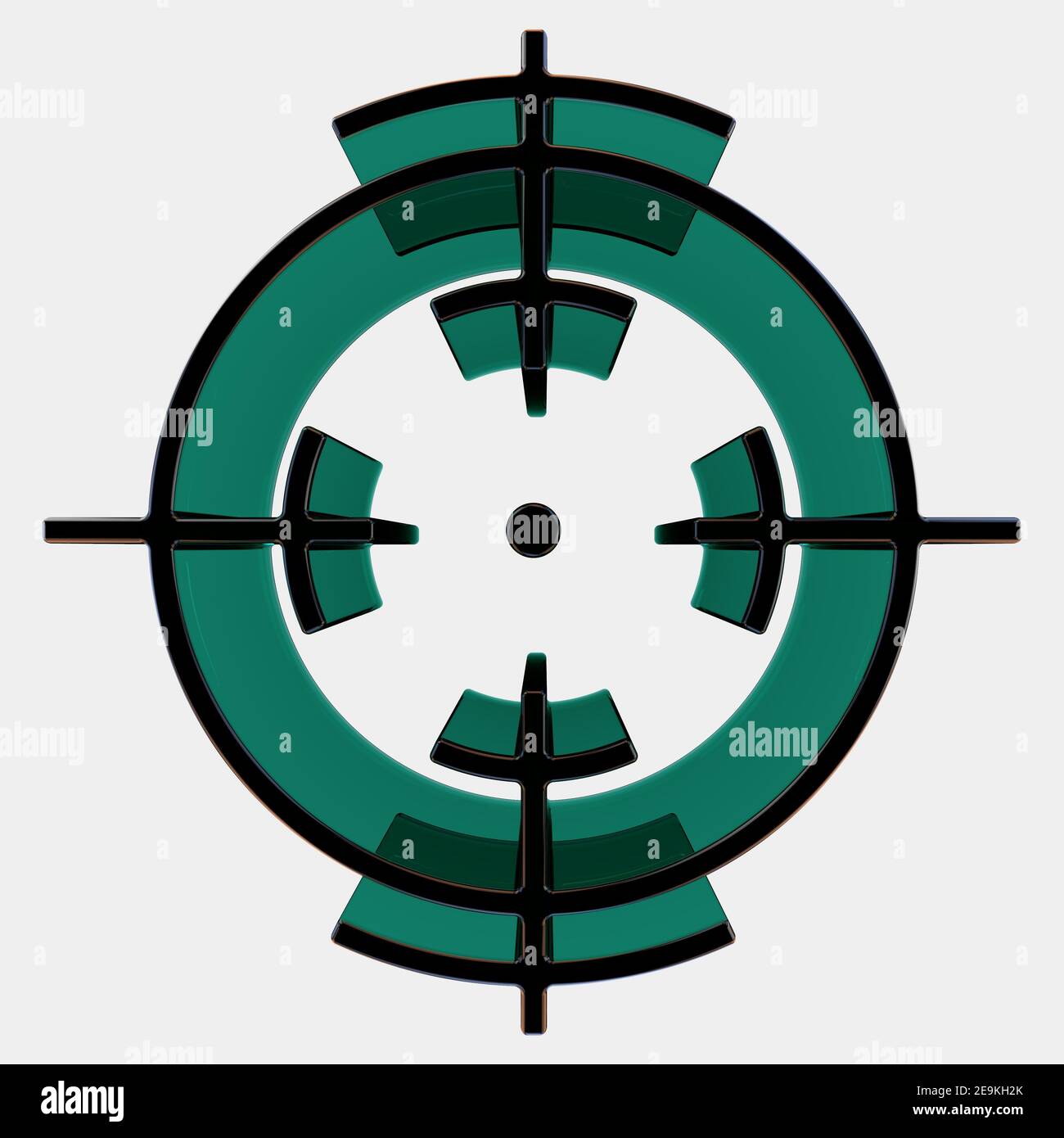 3d realistic target isolated on grey background. 3d render Stock Photo ...