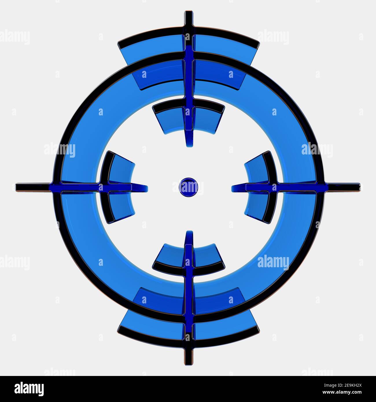 3d realistic target isolated on grey background. 3d render Stock Photo ...