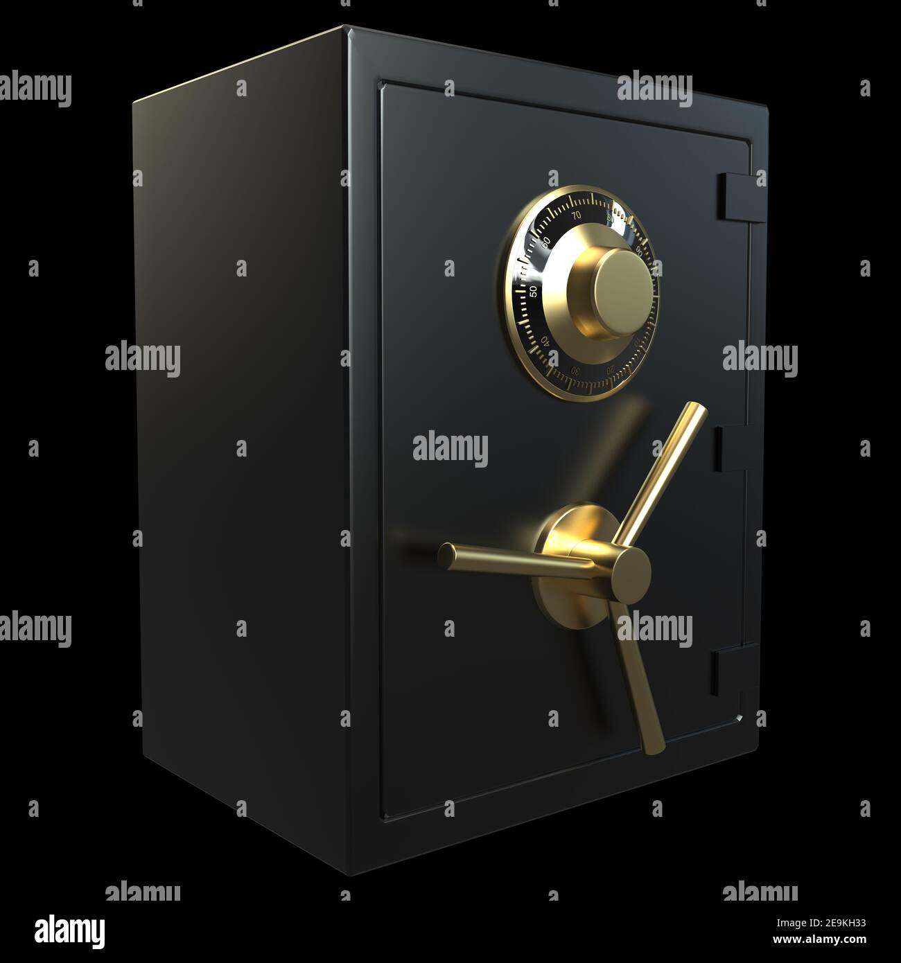 Safe 3d render isolated on grey background Stock Photo - Alamy
