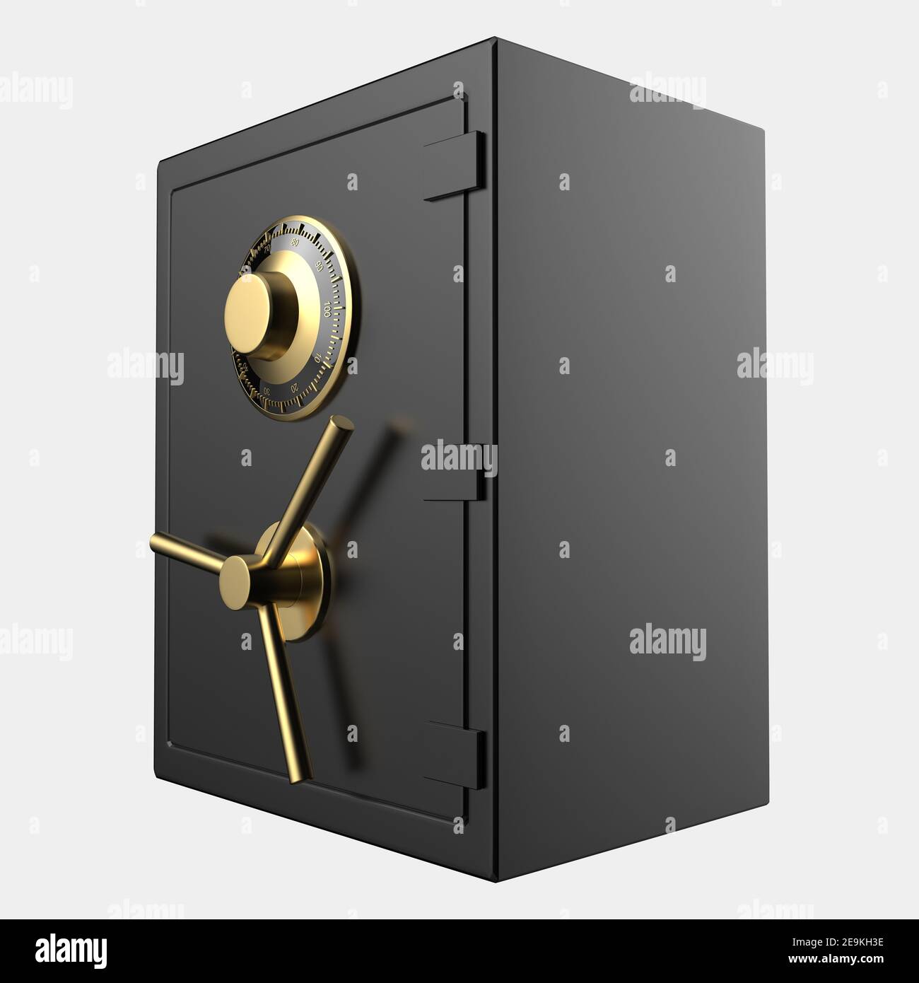 Safe 3d render isolated on grey background Stock Photo - Alamy