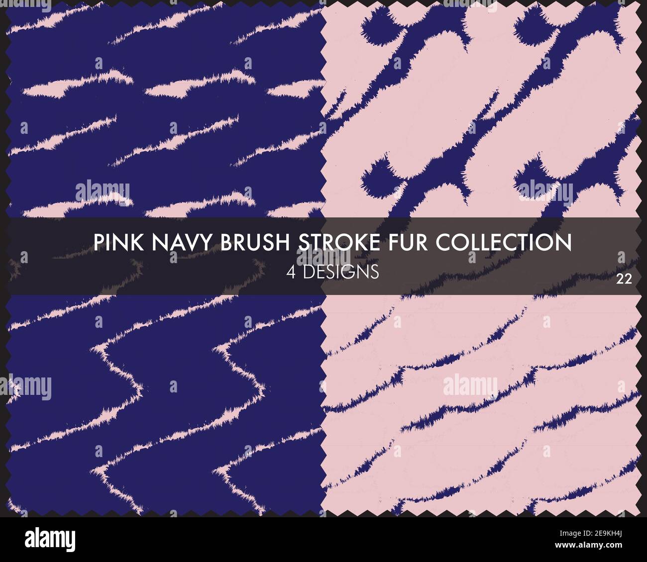 Brush stroke fur collection includes 4 design swatches for fashion ...