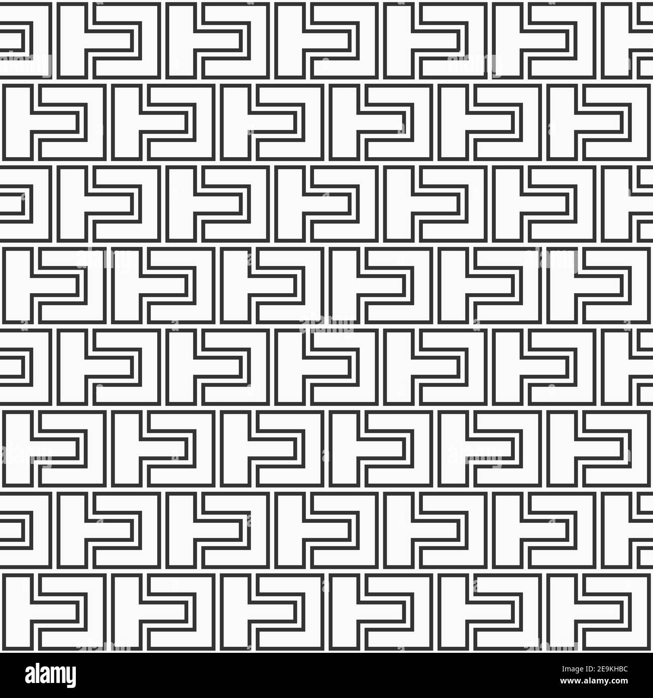 Abstract Seamless Pattern Of Interlocking Shapes Modern Stylish