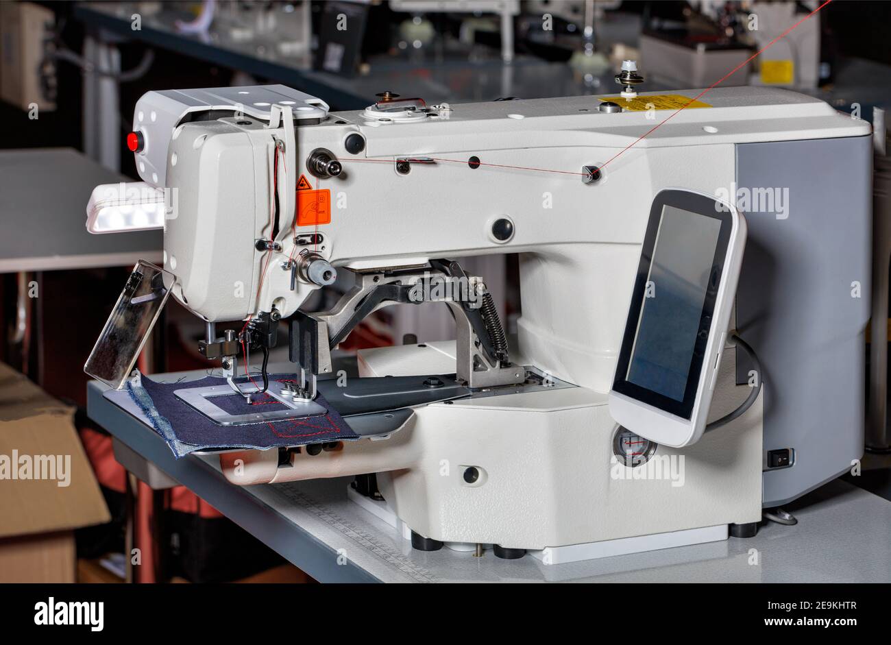 Professional multitasking sewing machine with a screen for programming ...