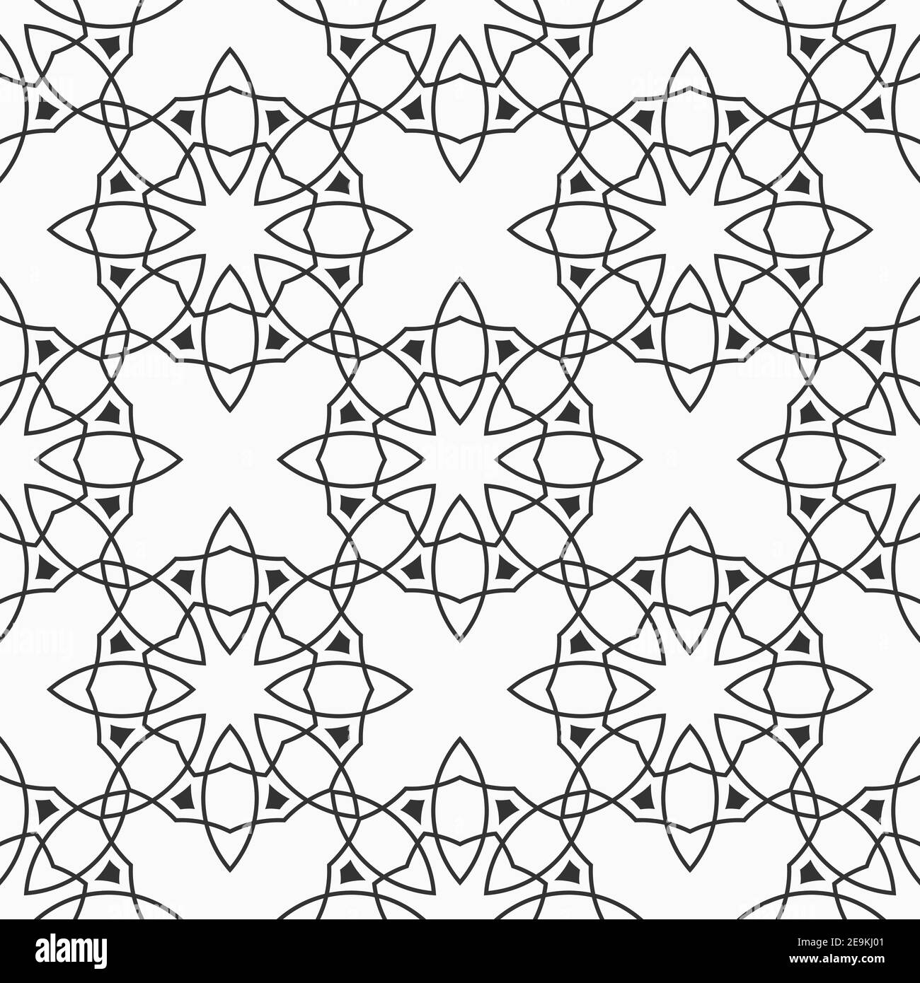 Abstract seamless pattern of intersecting geometric shapes. Arabic ...