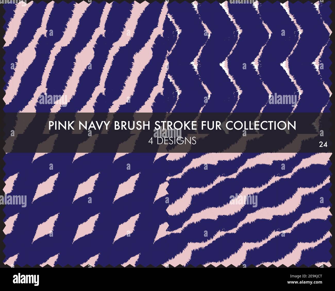 Brush stroke fur collection includes 4 design swatches for fashion ...