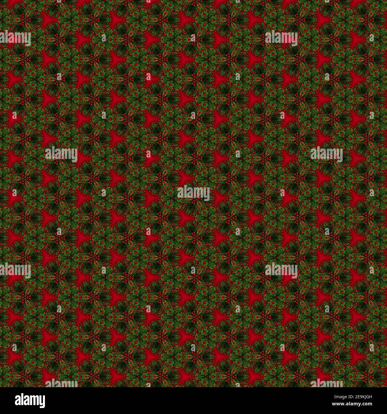 Christmas garland seamless pattern. 3d rendering - illustration Stock ...