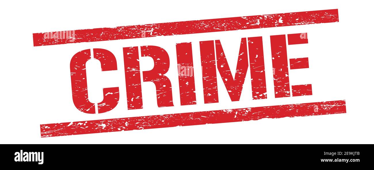CRIME text on red grungy rectangle stamp sign Stock Photo - Alamy