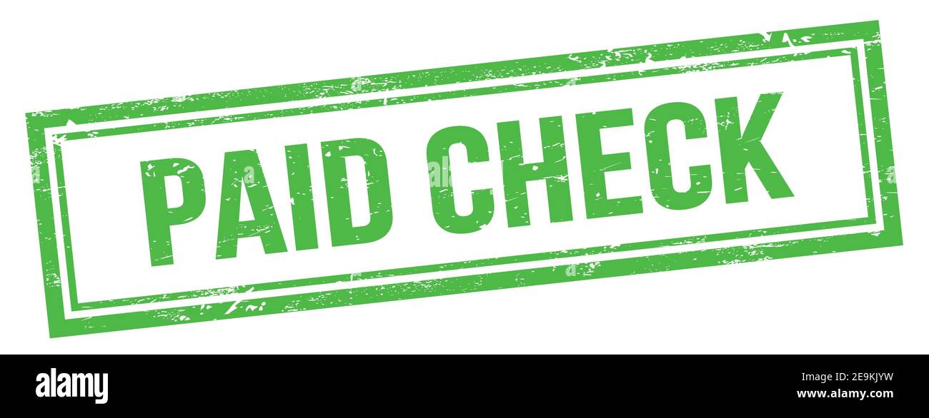 Paid check stamp Cut Out Stock Images & Pictures - Alamy