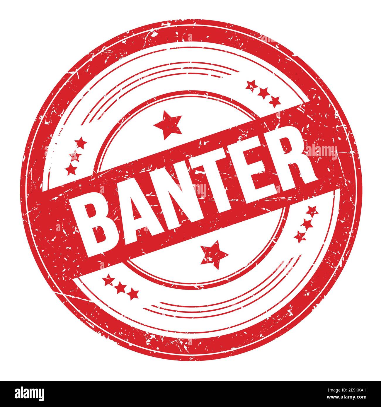 BANTER text on red round grungy texture stamp Stock Photo - Alamy
