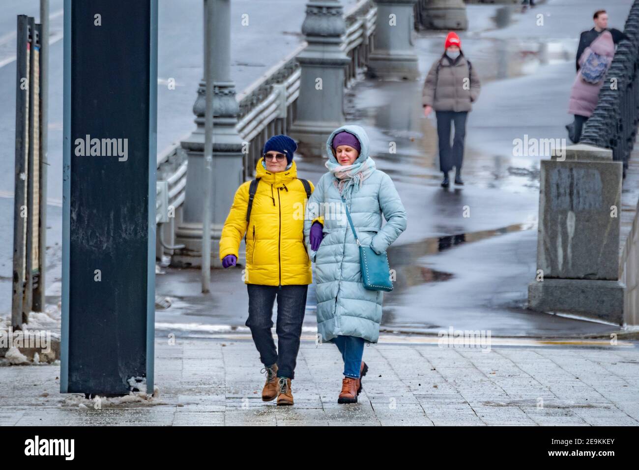 Russia, Moscow. People walk in a street Stock Photo - Alamy