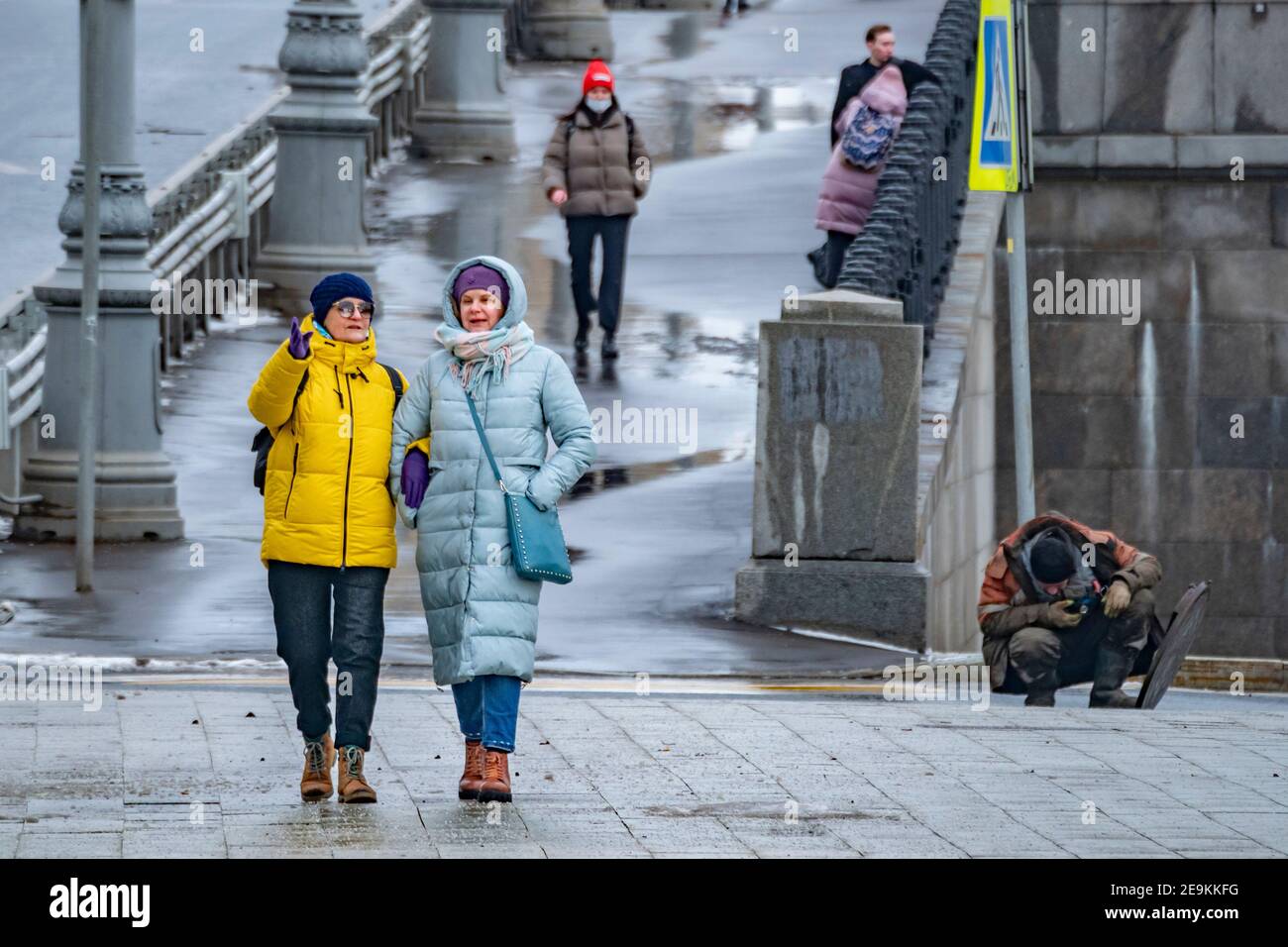 Russia, Moscow. People walk in a street Stock Photo - Alamy