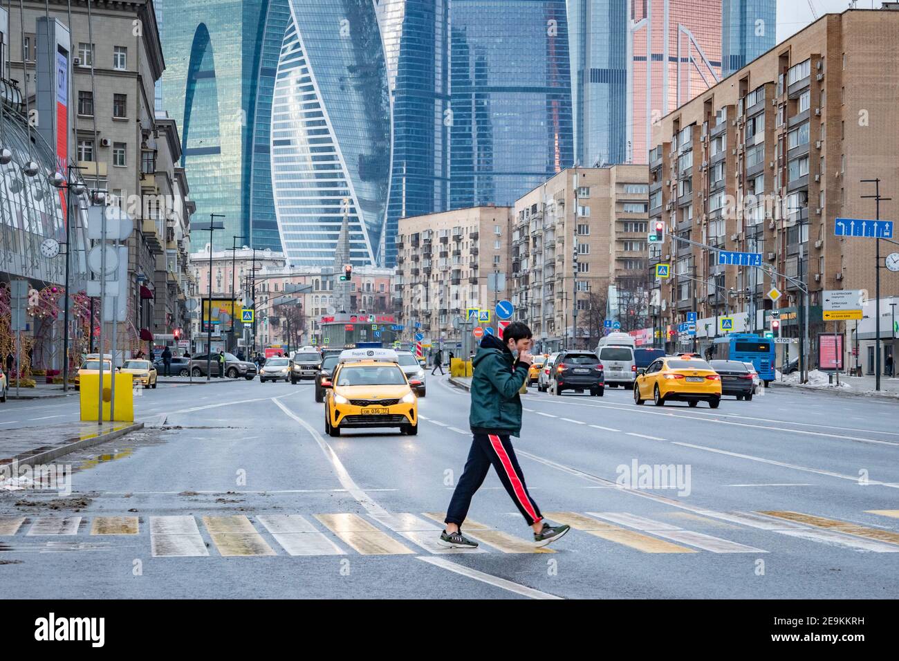 Russia, Moscow. People walk in a street Stock Photo - Alamy