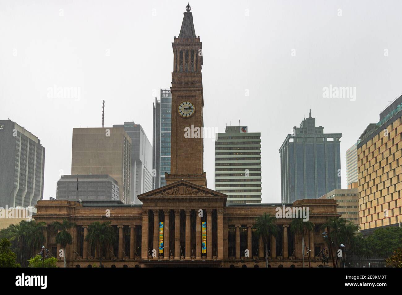 Brisbane City Hall building with clock tower in Australia, Brisbane ...
