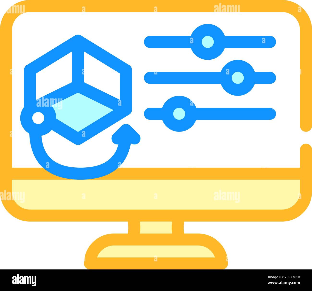 3d object settings color icon vector illustration Stock Vector Image ...