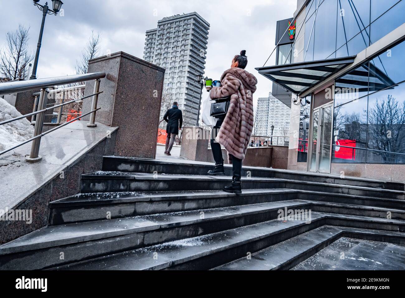 Russia, Moscow. People walk in a street Stock Photo - Alamy