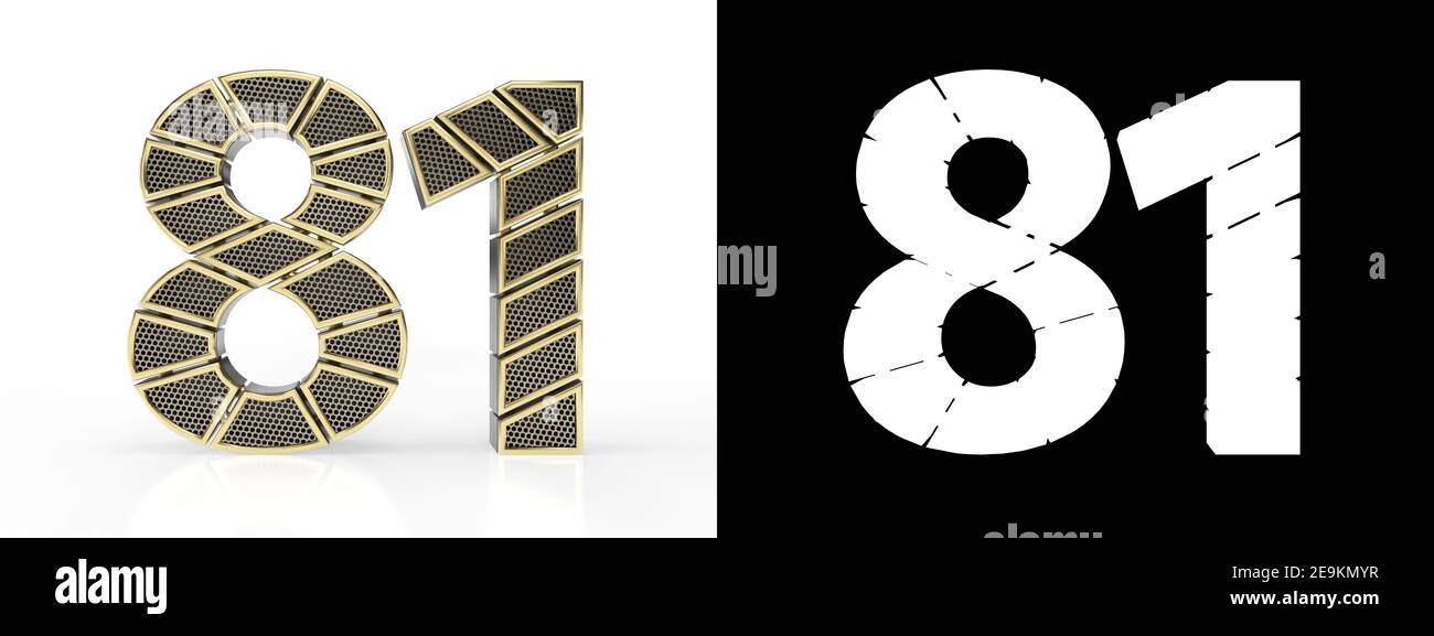 Happy birthday number 81 greeting hi-res stock photography and images ...